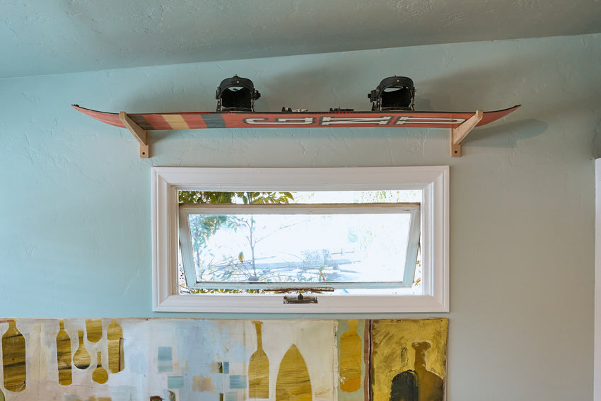 Vagabond Racks Bamboo Snowboard Wall Mount — High & Tight Space-Saving