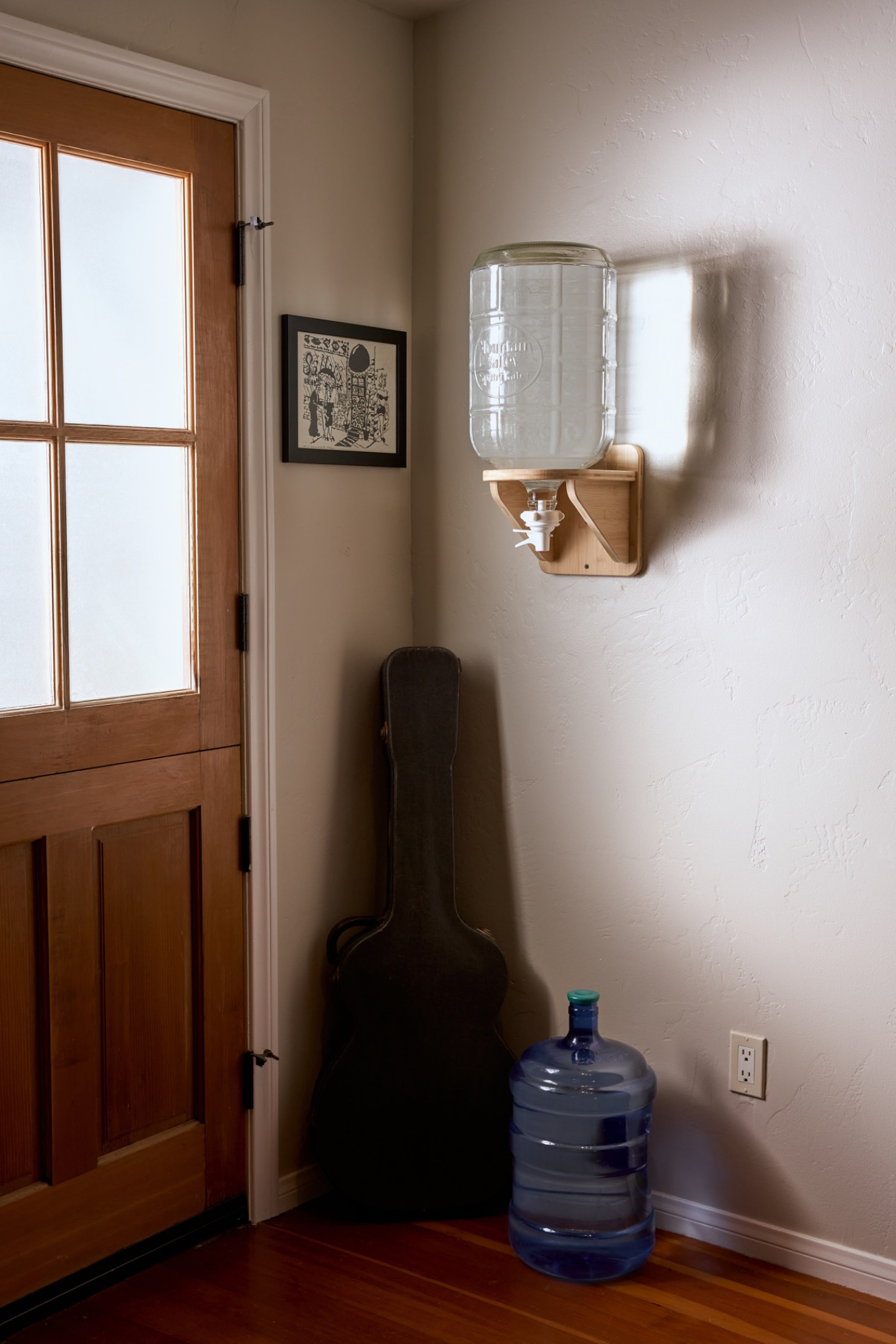 Vagabond Racks Bamboo Water Jug Wall Mount - 3 & 5 Gallon Hydration St